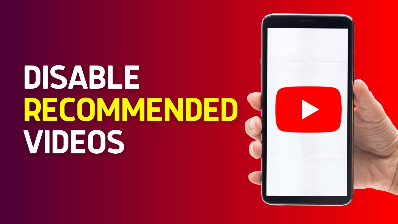 How To Disable Recommended Videos On YouTube App - YouTube