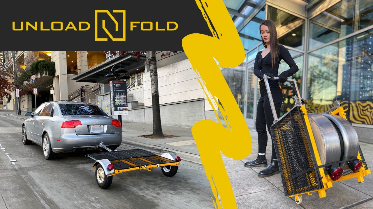 SMART portable utility trailer folds and stores in your CLOSET - Smart ...