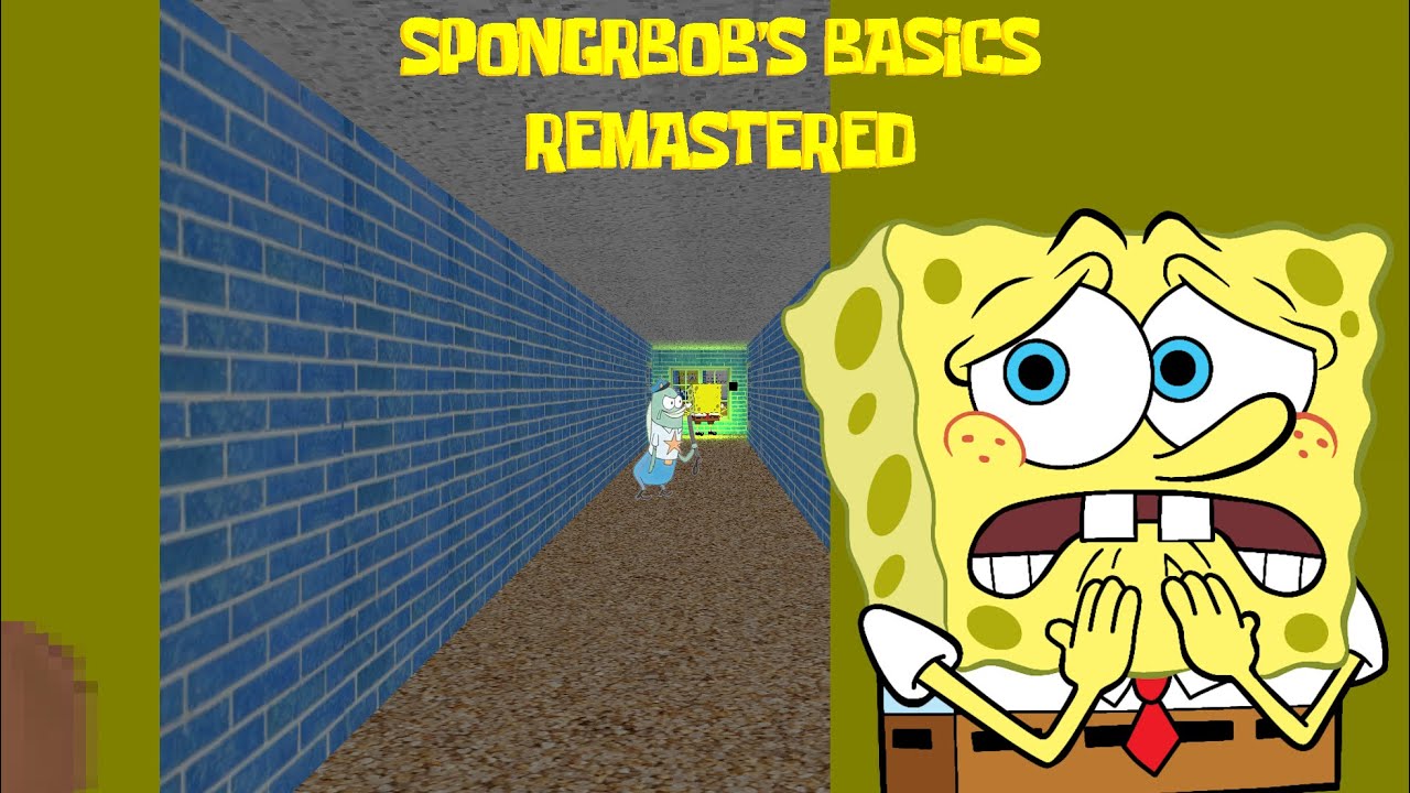 Baldi's Basics Mod, Spongebob's basics remastered: Glitchbob and Cop ...
