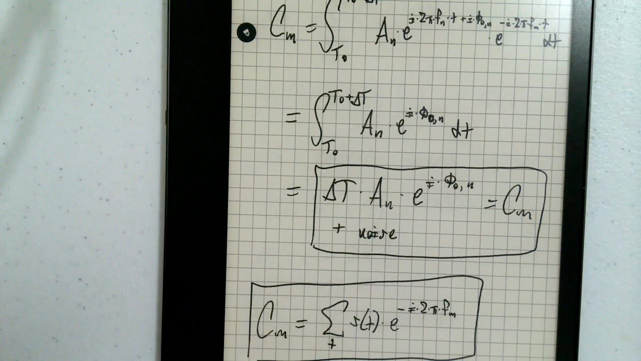 Math equation for finding frequency-domain component coefficients in a ...