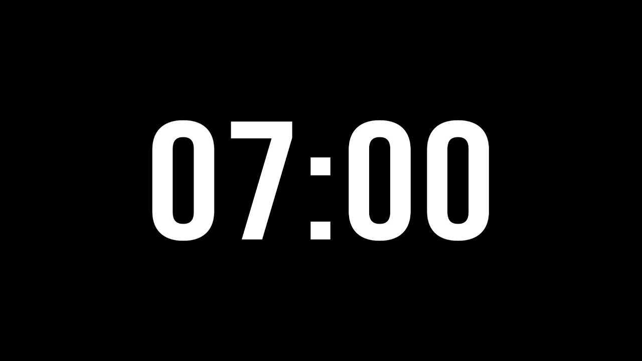 7 MINUTE TIMER COUNTDOWN WITHOUT MUSIC #timer #countdown - YouTube