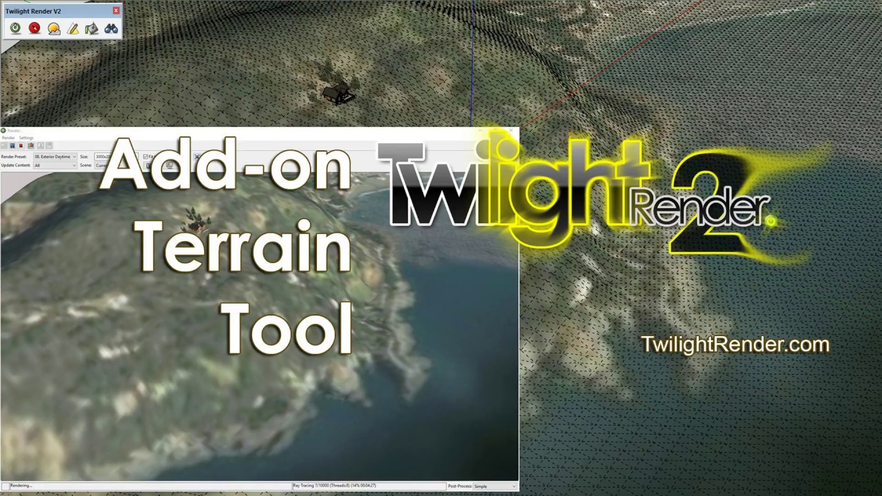 Twilight Render Tutorial Terrain Tool Add-on - YouTube
