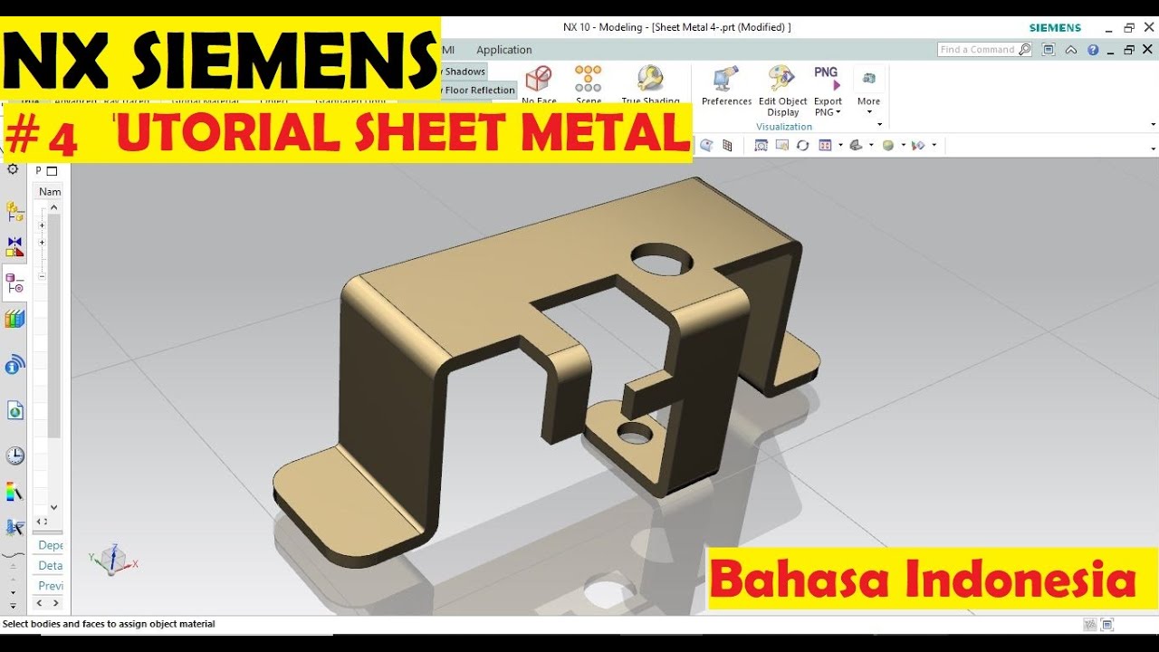 Latihan Sheet Metal-4 NX Siemens Unigraphics - YouTube
