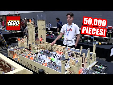 Huge LEGO Harry Potter Hogwarts Battle & Great Hall with 50,000 Pieces