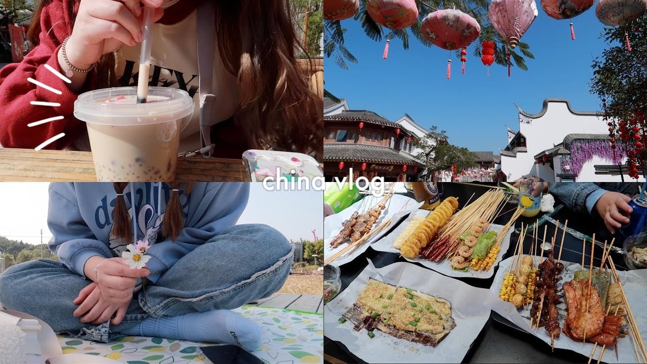 CHINA VLOG 🌺 : giant boba bucket, street food, chinese bbq, and more ...