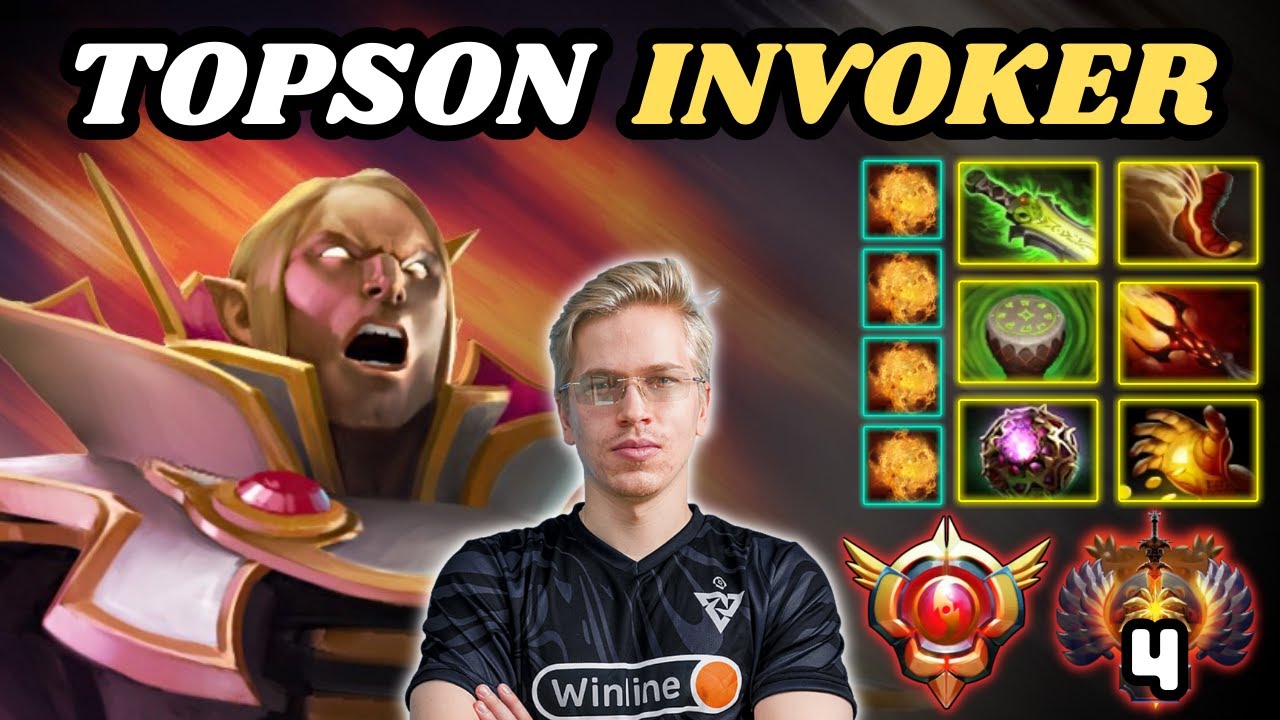 🔥 TOPSON Invoker EXORT Highlights Gameplay 0 DEATH 🔥 Grandmaster Tier ...