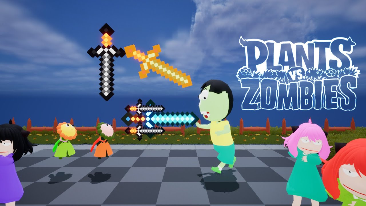 Diamond sword sunflower vs. zombies #4 #PVZ3D - YouTube