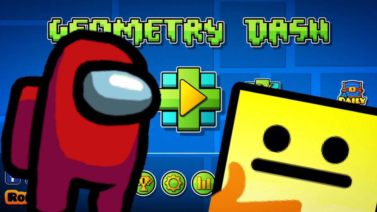 Geometry Dash: Playing Among Us Levels (loud) - YouTube