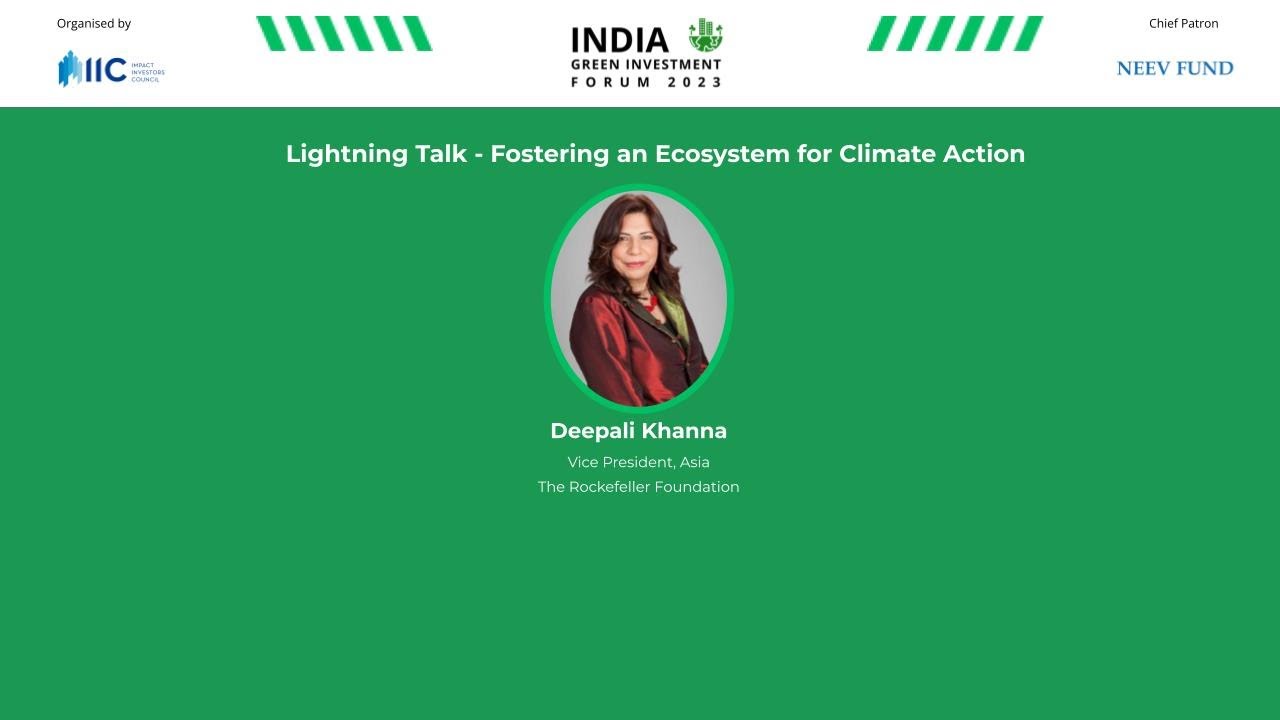 Fostering An Ecosystem For Climate Action By Deepali Khanna, VP, Asia ...