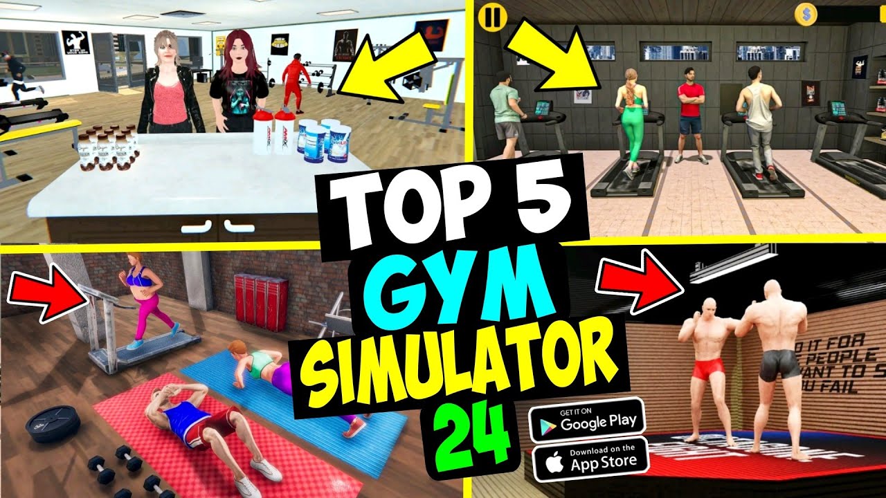 TOP 5 GYM SIMULATOR GAMES FOR MOBILE 🔥 | GYM SIMULATOR 24 ANDROID ...