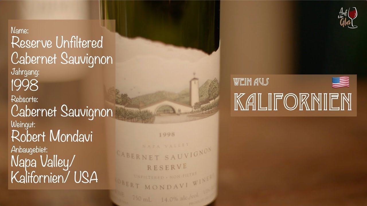 WEINVERKOSTUNG | Rotwein | Reserve Unfiltered Cabernet Sauvignon 1998 ...