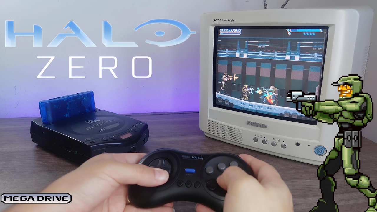 Halo Zero (Mega Drive) - Sega Genesis CDX Gameplay - CRT - YouTube