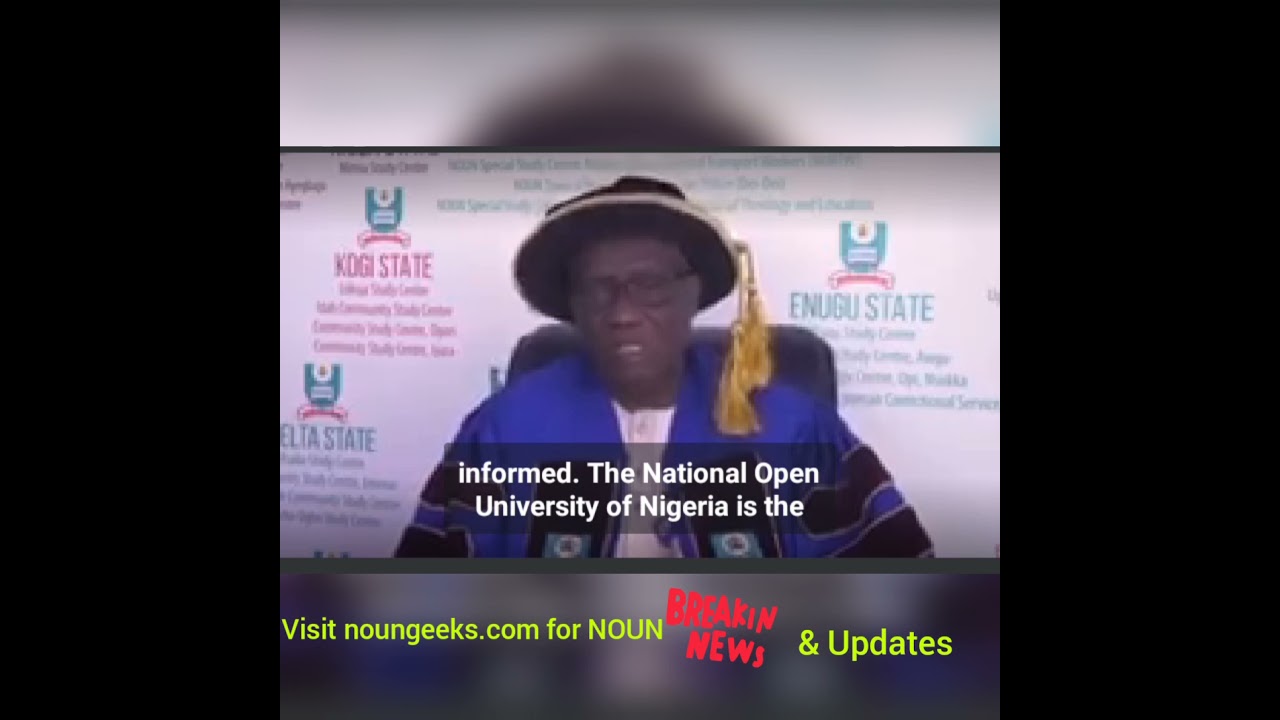 NOUN VC matriculation speech - YouTube
