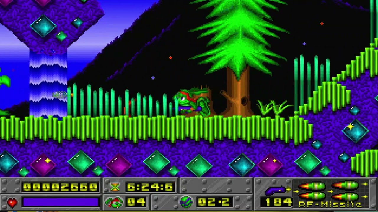 Jazz Jackrabbit - Turtle Terror #2 - Diamondus II - YouTube