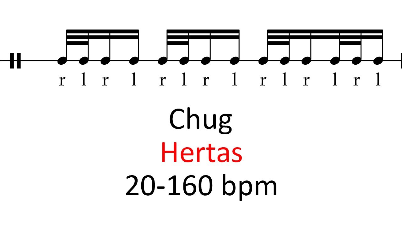 Chug with hertas | 20-160 bpm sheet music - YouTube