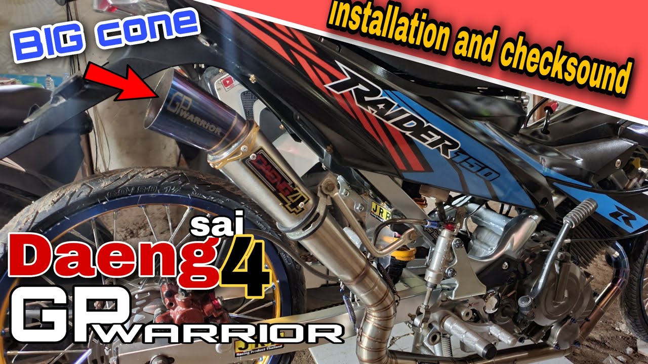 Knalpot baru buat satria fu || daeng sai 4 GP warrior || pemasangan dan ...