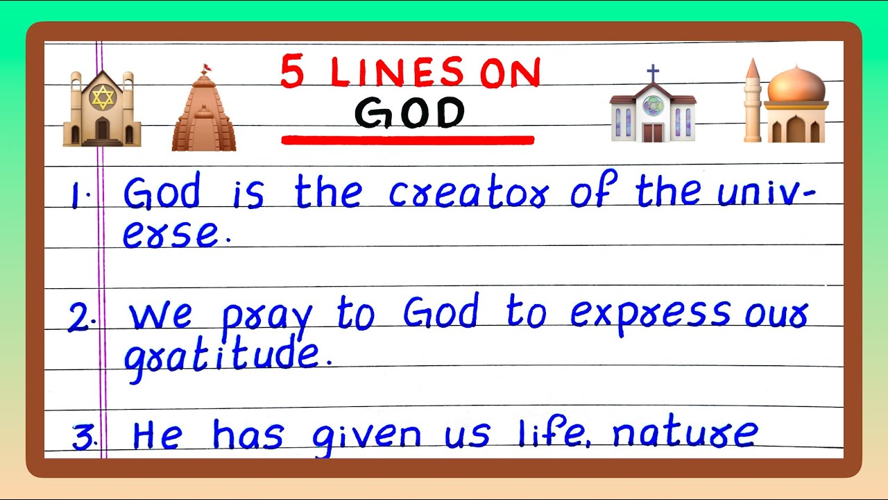 Few Lines on God | 5 Lines on God | Five Lines on God - YouTube