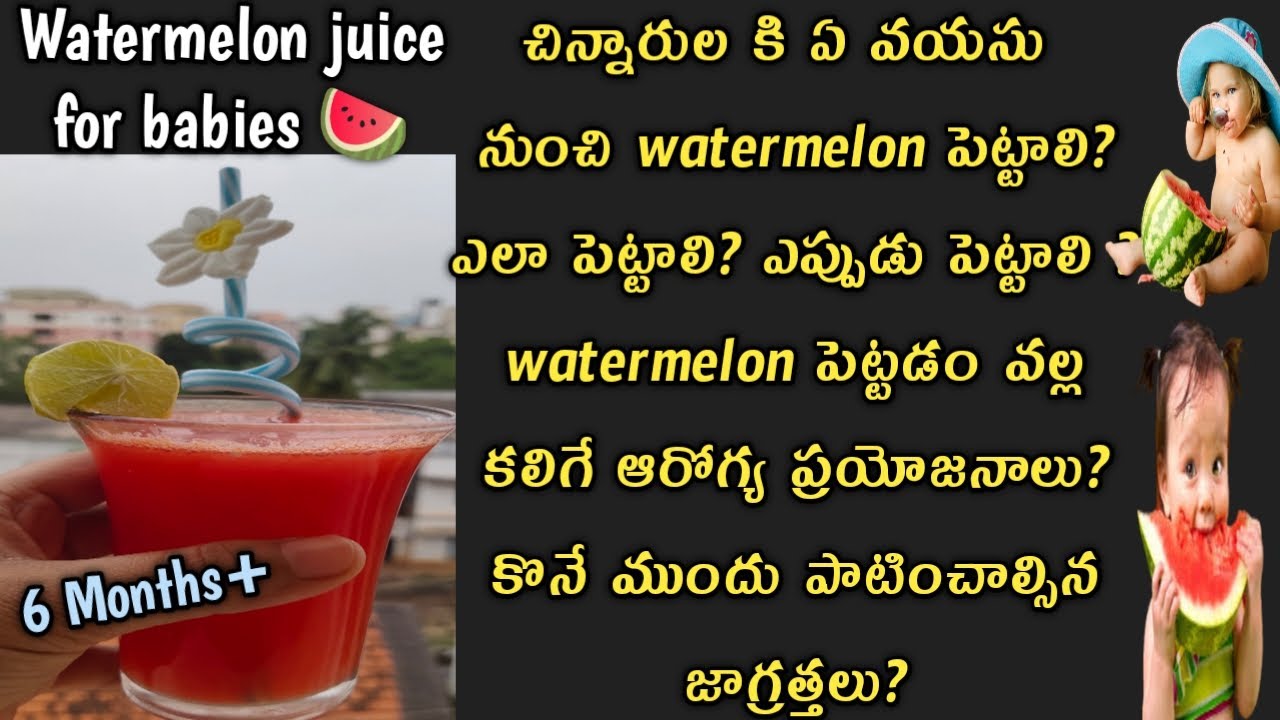🍉watermelon juice/puree for babies|How&when to introduce watermelon🍉 ...