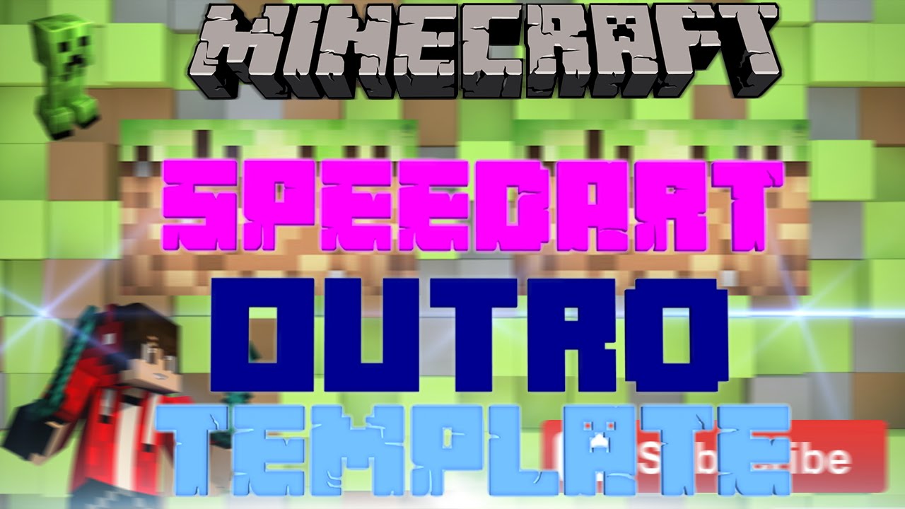Minecraft | Photoshop | SpeedArt | Outro Template!! + Camtasia Studio ...
