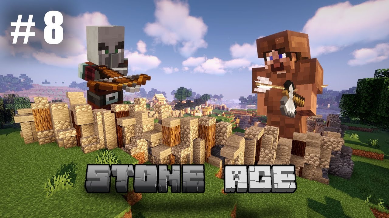 Stone wall — Minecraft Ages: Stone | Survival Timelapse Ep.8 - YouTube