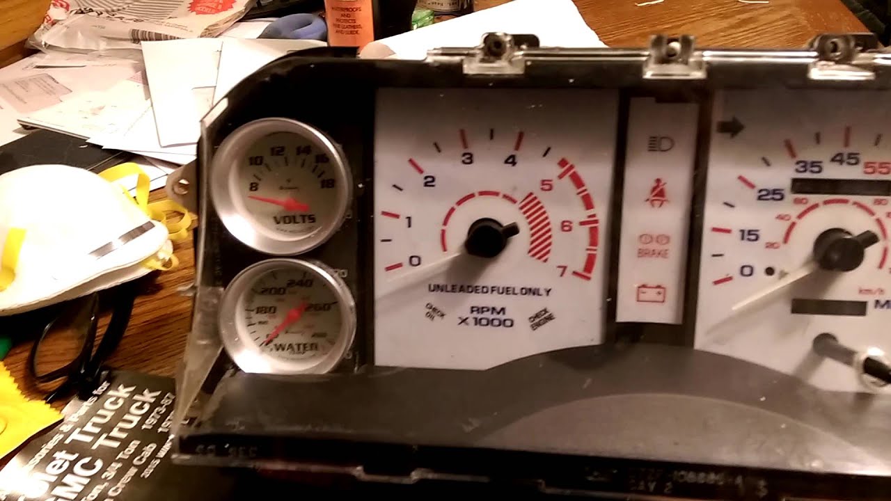 1987 Ford Mustang GT Convertible Instrument Cluster Custom Gauges ...