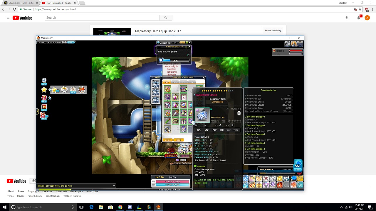 Maplestory Hero Equip Dec 2017 - YouTube