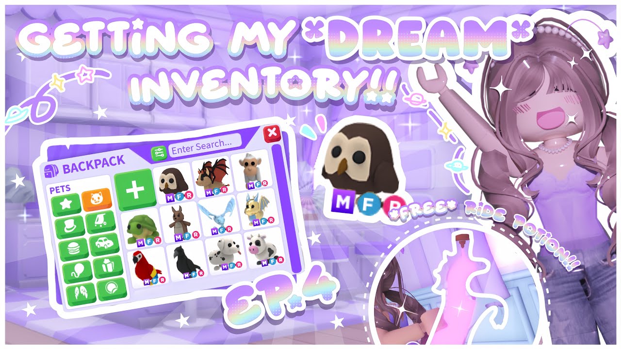 Getting my *DREAM* inventory!! +free ride potion!!| Ep.4 {Adopt Me ...