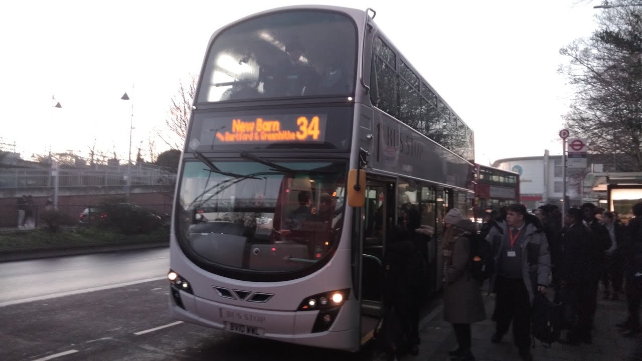 1st Bus Stop Swoop - Wright Gemini 2 - BV10WWL - on Route 34 - at Dartford Home Gardens - 10/01 ...