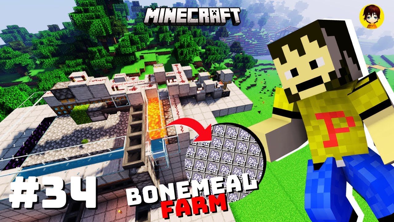 SUPER INFINITE BONE MEAL FARM || Minecraft: Survival Gameplay #34 ...