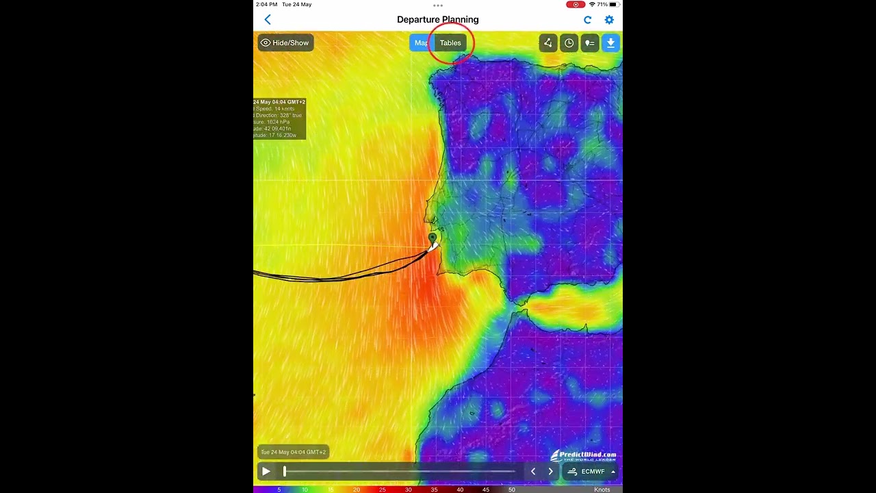 Departure Planning Tutorial on PredictWind App - YouTube