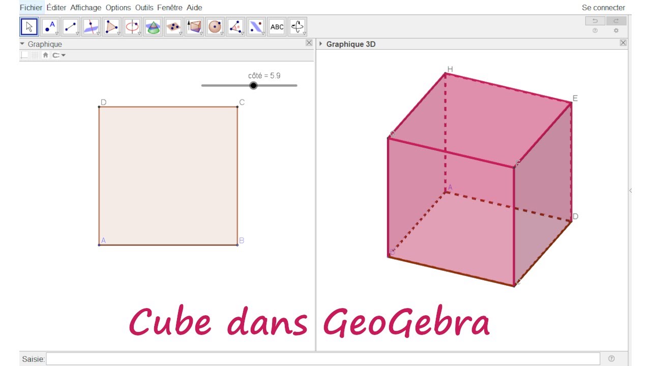 Cube dans GeoGebra - YouTube