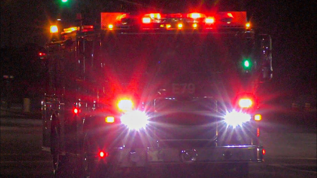 LAFD Engine 79 & Rescue 79 Responding - YouTube