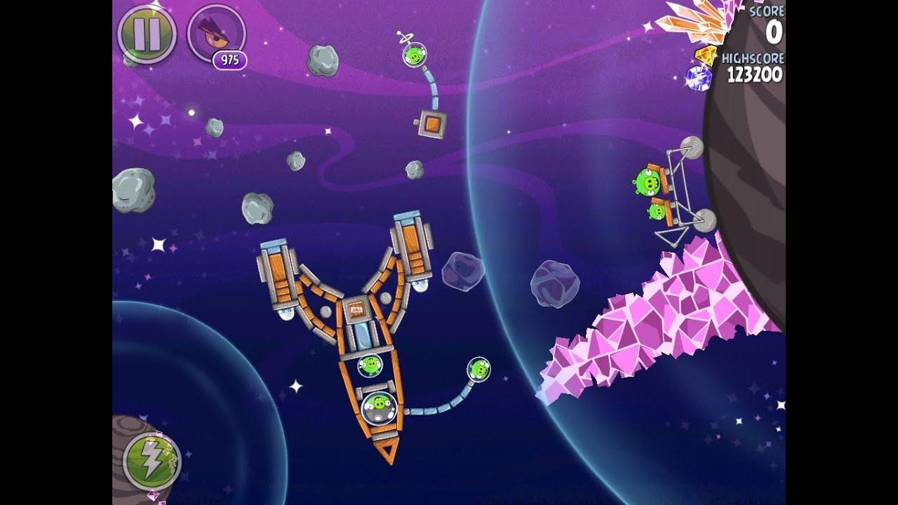 Angry Birds Space Cosmic Crystals 7-25 Walkthrough 3 Star - YouTube