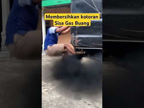 Cara bersihkan kotoran sisa gas buang (knalpot) exhaust break L300 😆 #cumidarat #l300