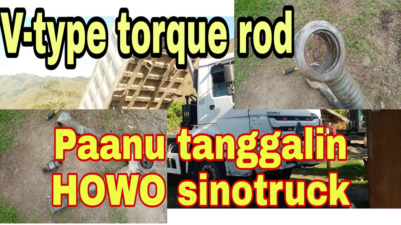 How to pull out and disassemble of v type torque rod // howo sinotruck ...