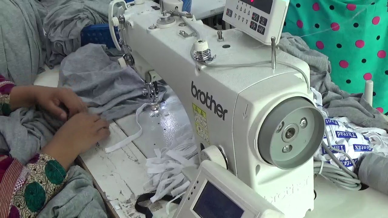 Back neck twill tape attach - YouTube