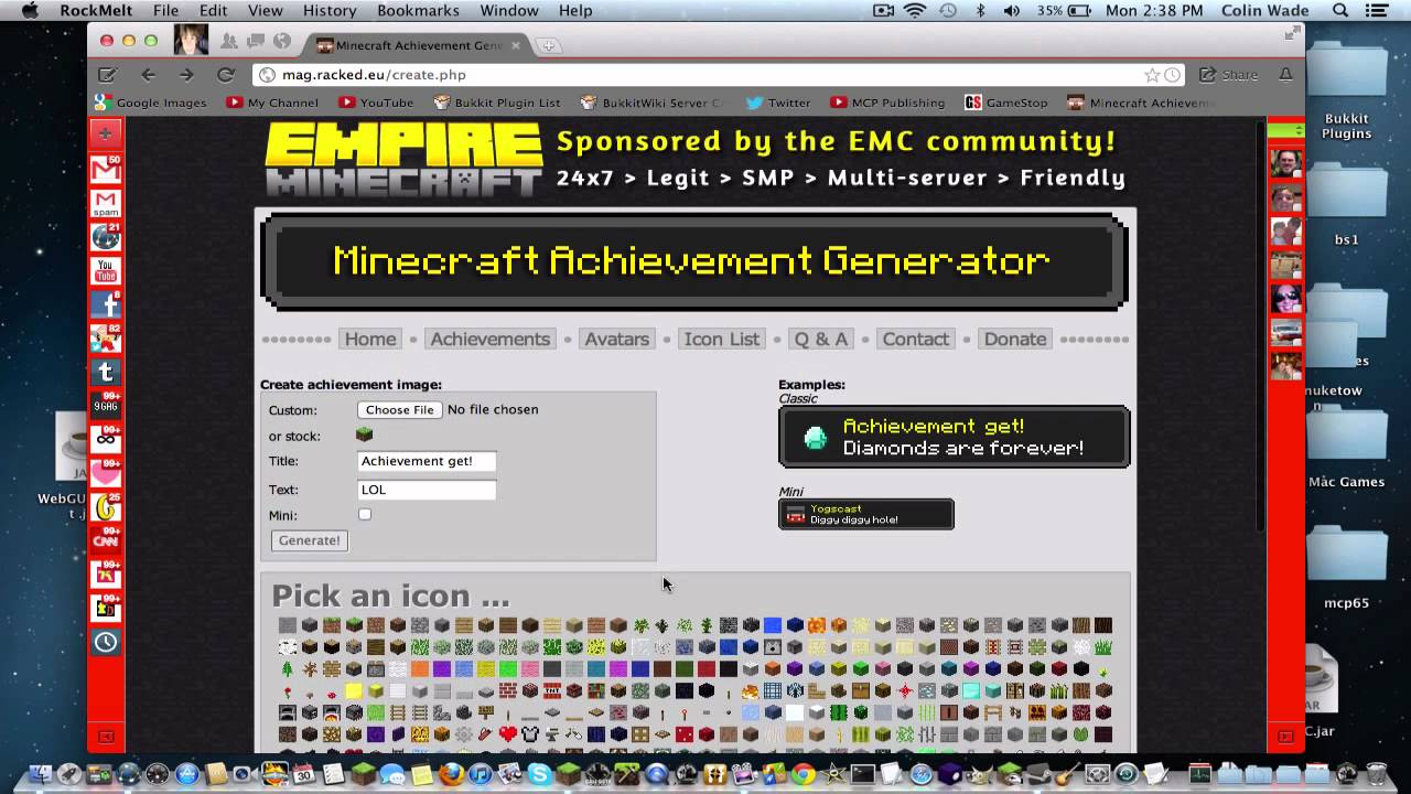 How to Make Custom Minecraft Achievement Icons - YouTube