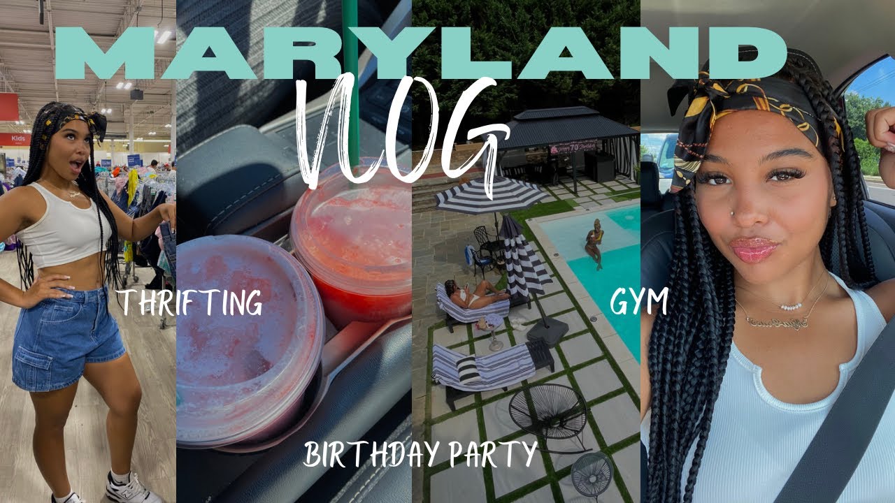 DMV VLOG | thrifting, gym, birthday party, & grwm | Nya Grace - YouTube