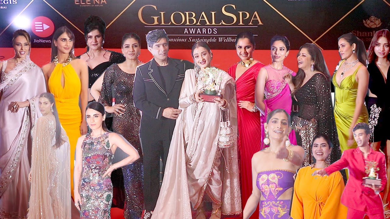 Global Spa Awards 2023 Complete Video | Rekha, Bhagyashree,Raveena ...