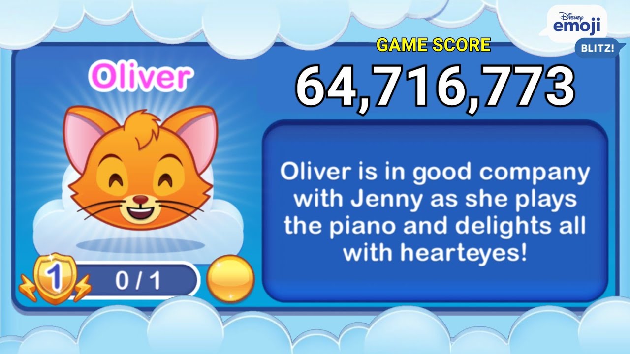 Disney Emoji Blitz OLIVER (L1) - Oliver and Company - Exclusive Gold ...