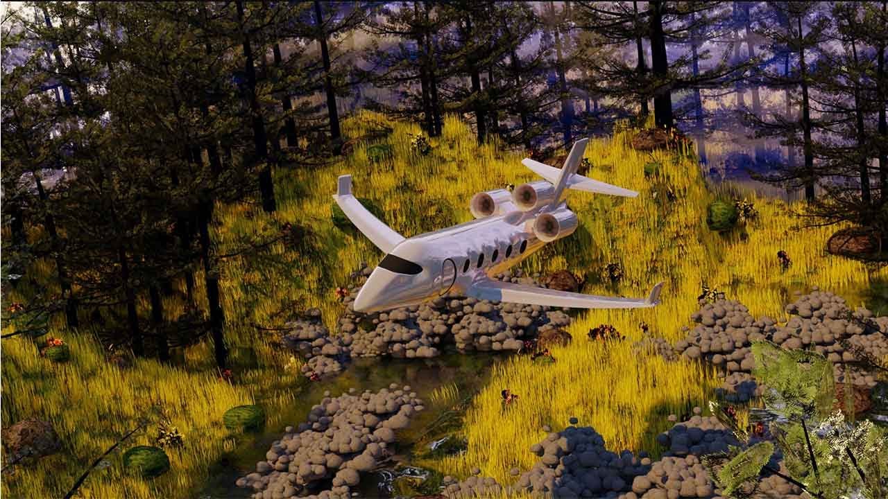Blender Animação de Avião / Jato Particular Realista / Realistic ...