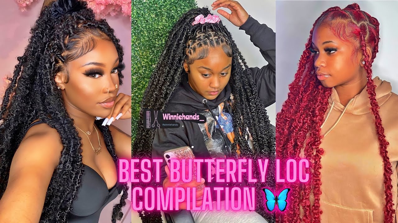 😍Butterfly locs Tutorial | Distressed Locs Compilation 🤗 - YouTube