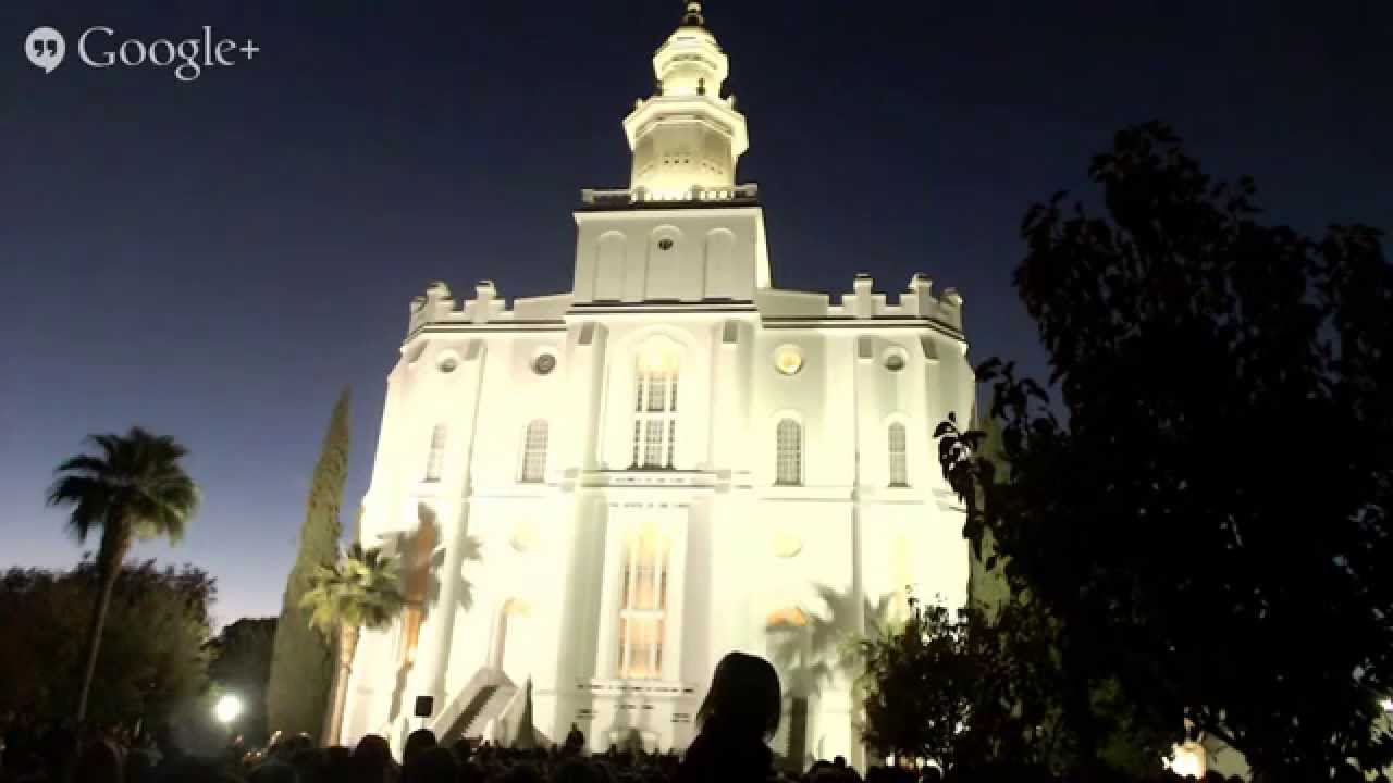 St. George LDS Temple lighting ceremony - YouTube