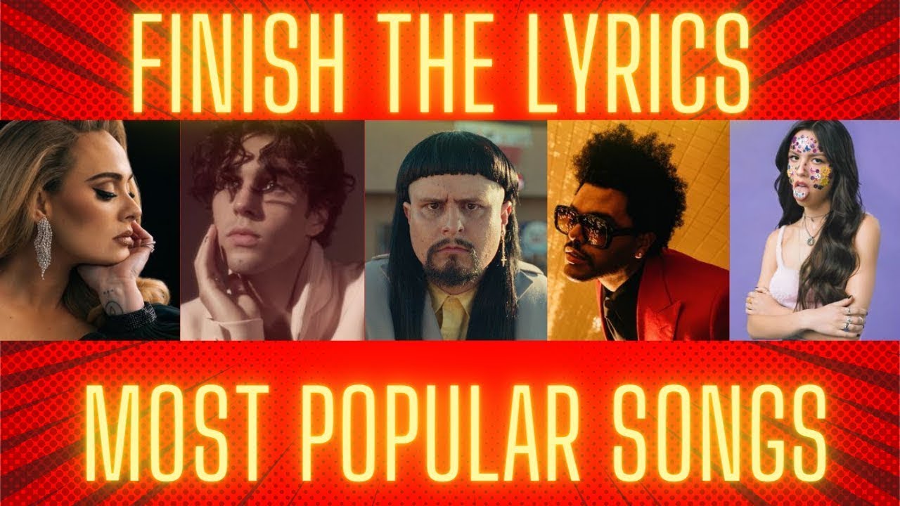 Finish the popular TikTok/pop song lyrics challenge - YouTube