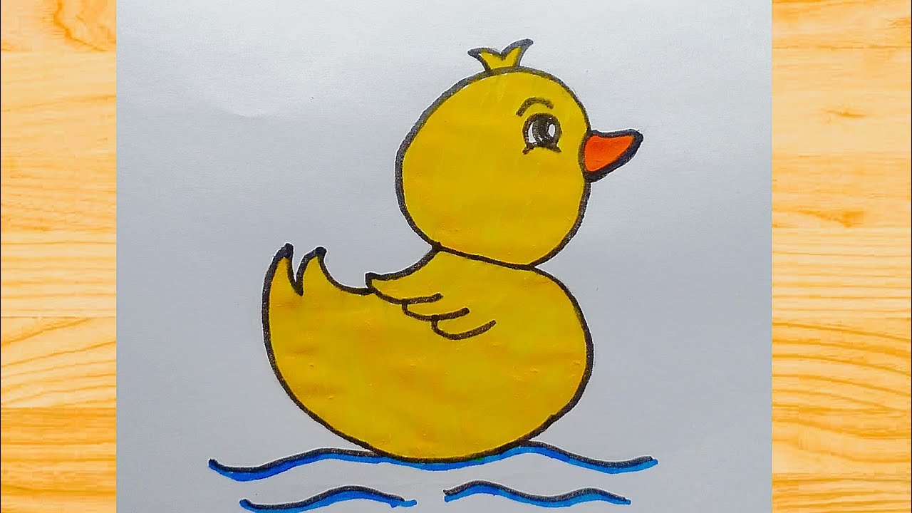 बत्तख का चित्र बनाने का आसान तरीका | How to draw duck | Easy duck ...