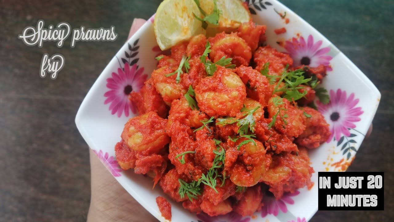 Spicy prawns/jhinga masala fry | quick and easy jhinga fry | Instant ...