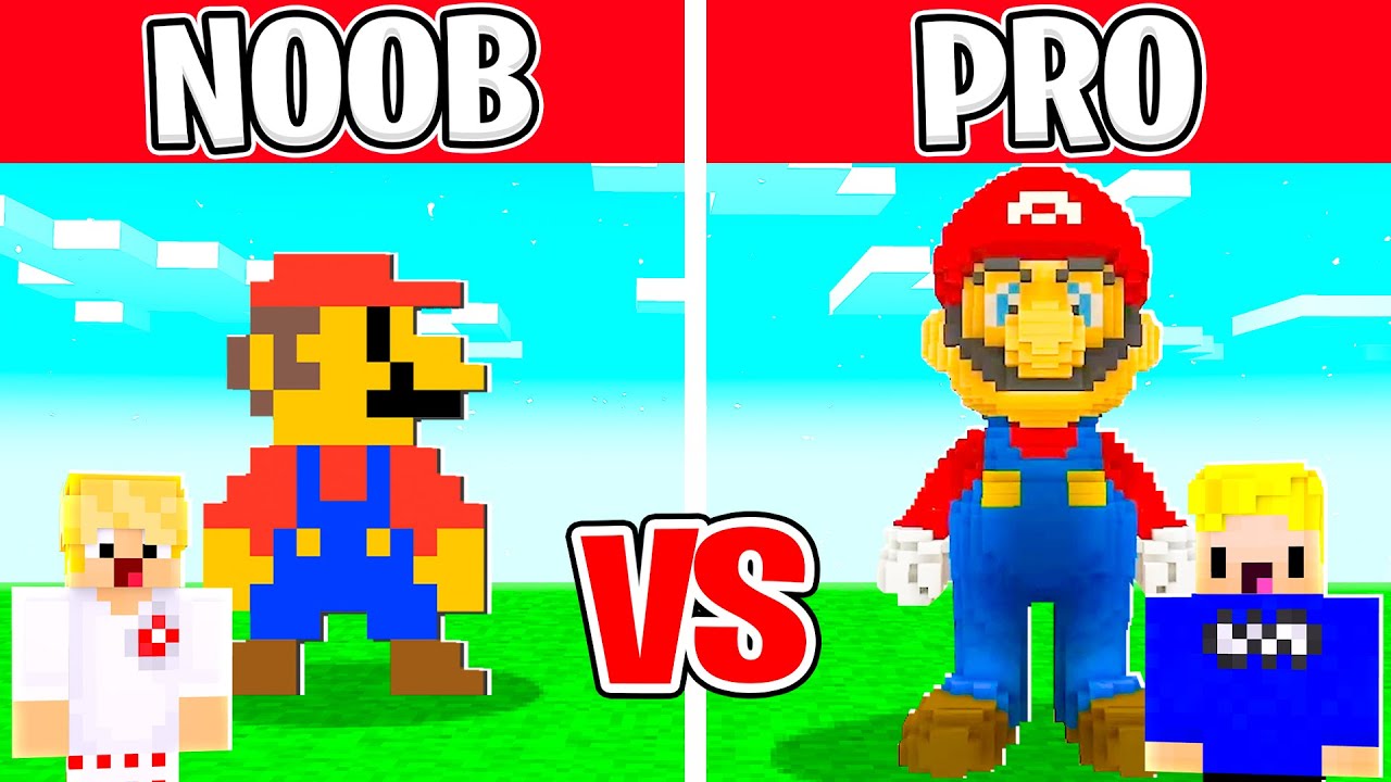 Minecraft NOOB vs PRO: SUPER MARIO Bau Battle - YouTube