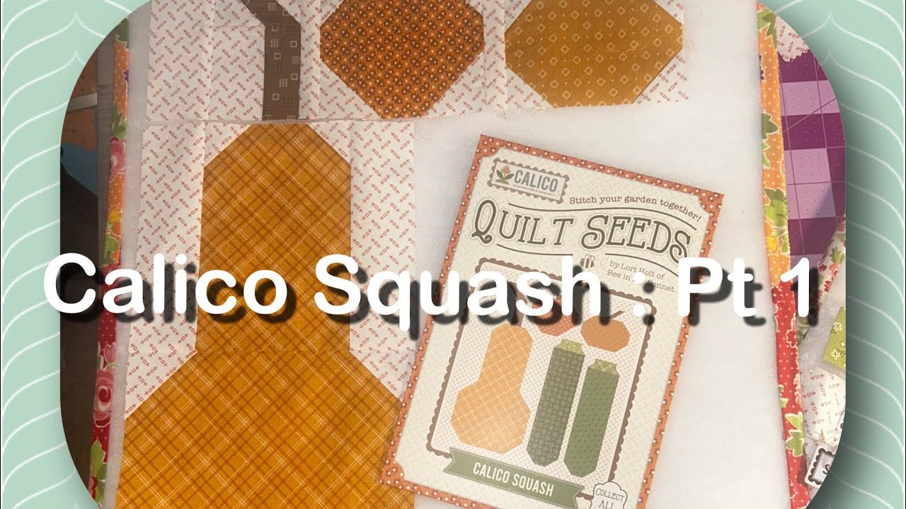 Part 1 Calico Squash from Quilt Seeds by Lori Holt. Come Hang Out While ...