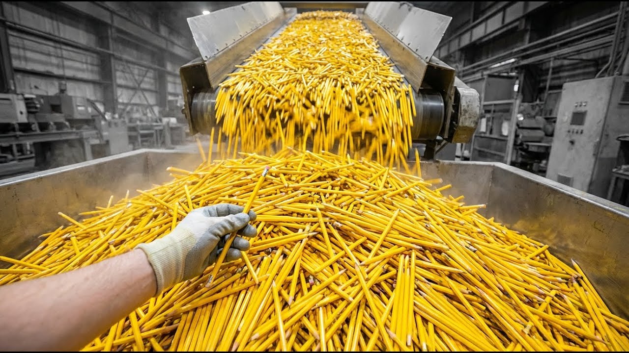 The Incredible Process of Making Wooden Pencils At Scale - YouTube
