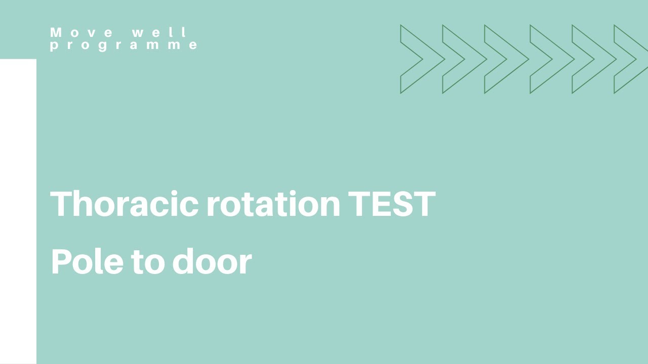 Thoracic rotation mobility test - YouTube